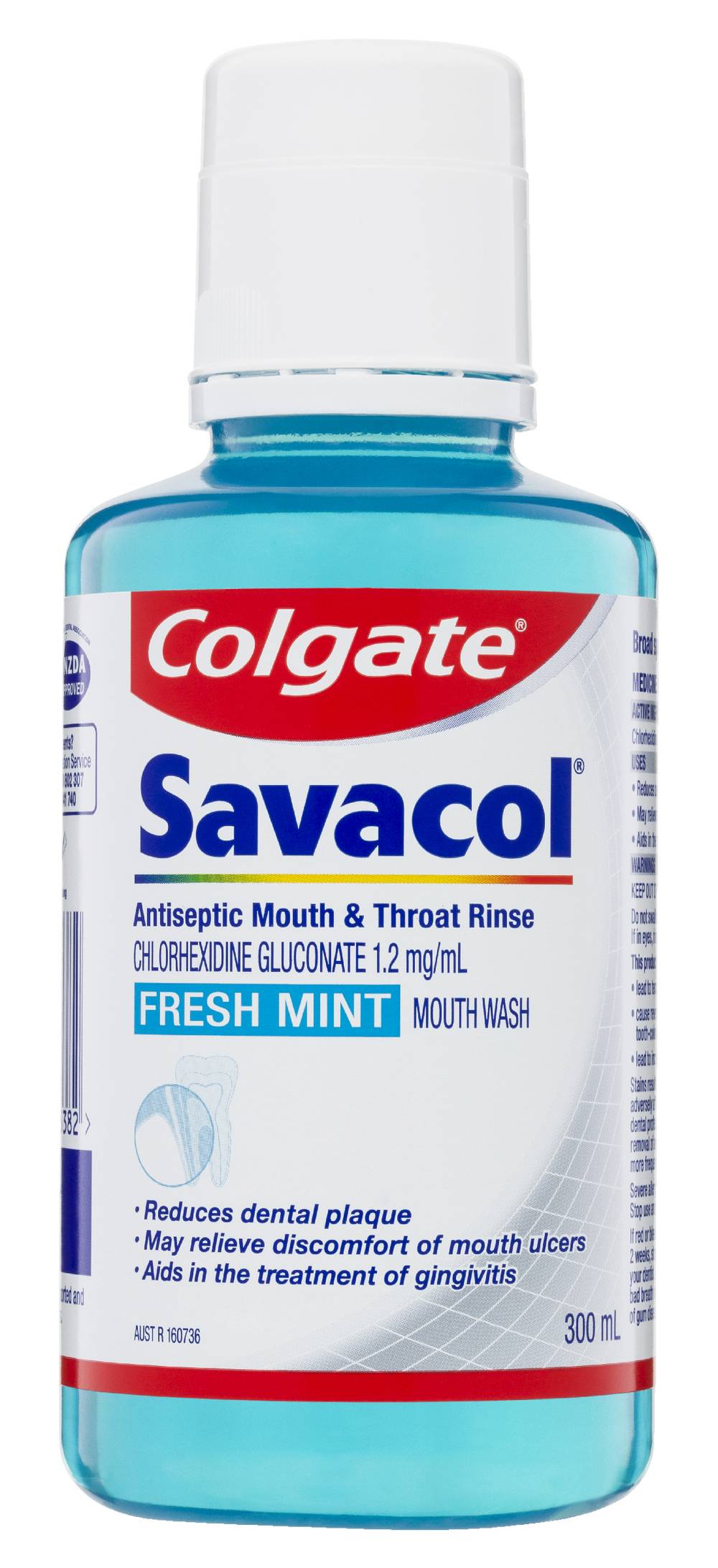 Colgate Savacol Antiseptic Mouth and Throat Rinse Mouthwash Fresh Mint ...