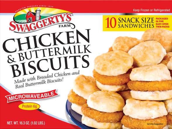 Swaggerty's Snack Size Chicken & Buttermilk Biscuit (10 ct) | Delivery ...