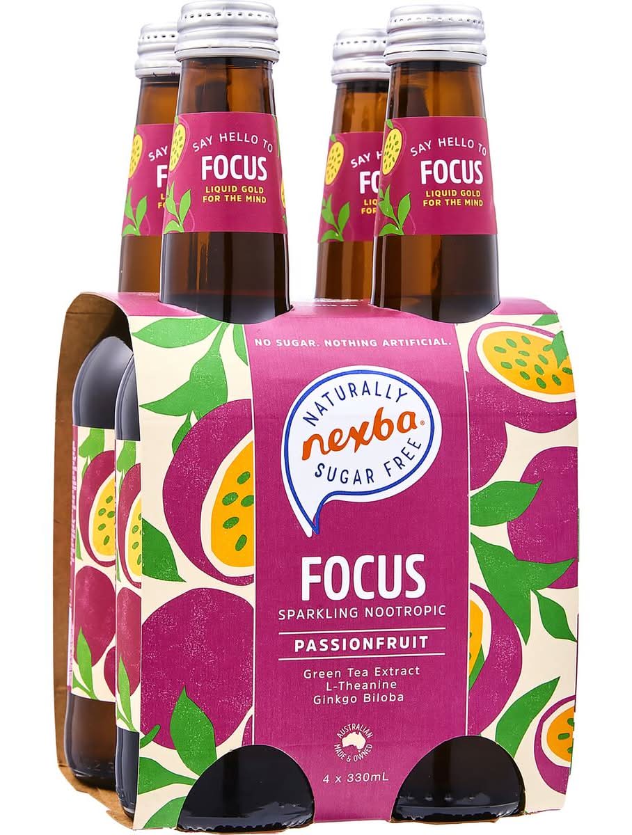 Nexba Focus Passionfruit Sparkling Nootropic Delivery Near Me | Order ...