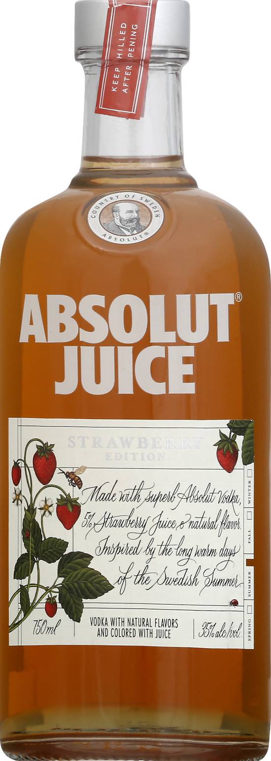 Absolut Juice Strawberry Vodka ( 750 ml ) | Delivery Near You | Uber Eats