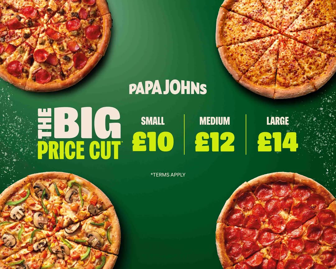 Papa Johns Pizza (Wakefield) Menu & Prices - Wakefield Delivery - Order ...