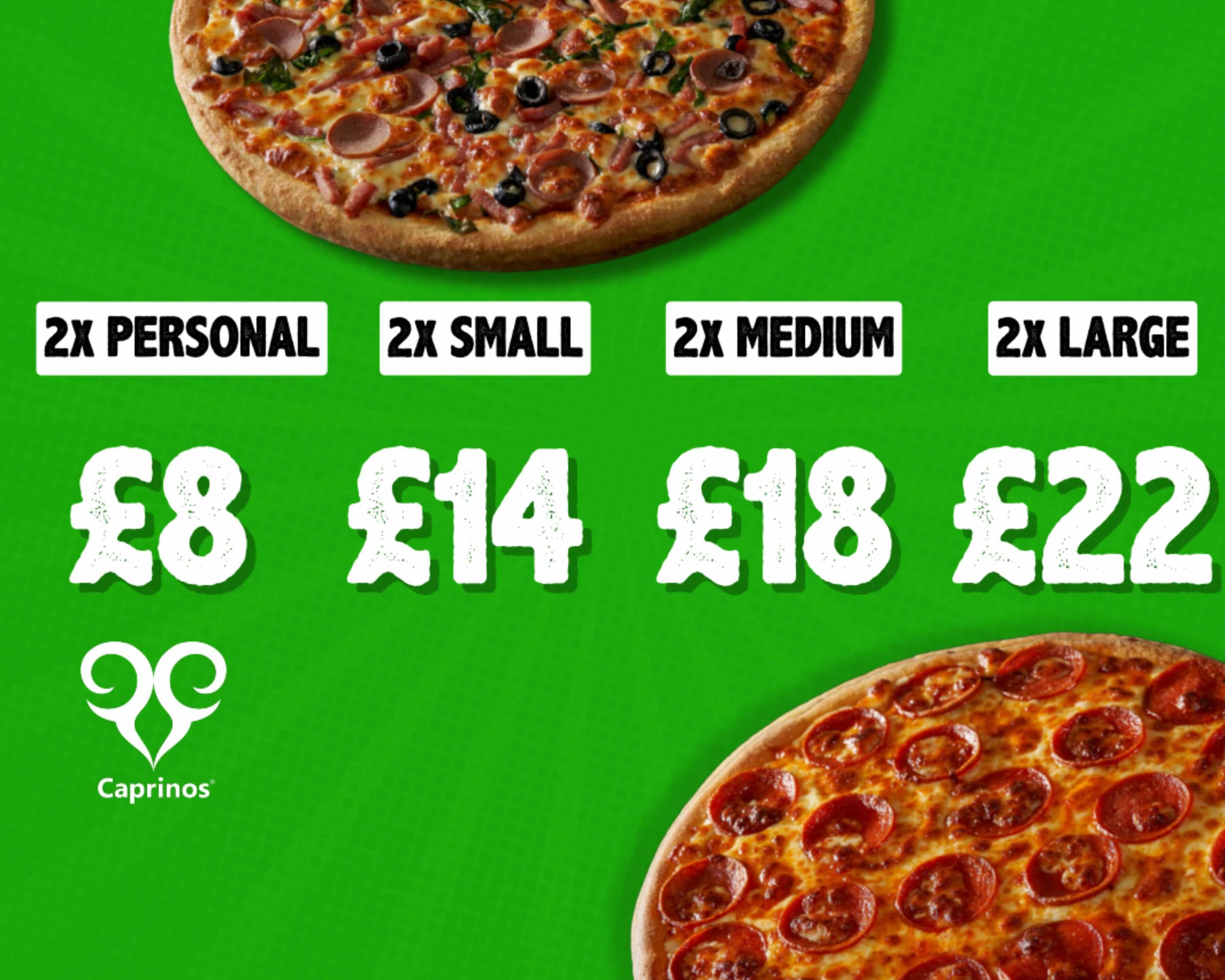 Caprinos Pizza (Uckfield) Menu Deals & Prices - Uckfield Delivery ...