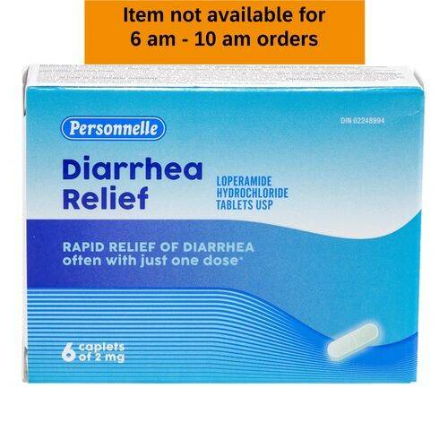 Personnelle Diarrhea Relief Caplets 2 mg (6 units) | Delivery Near You ...