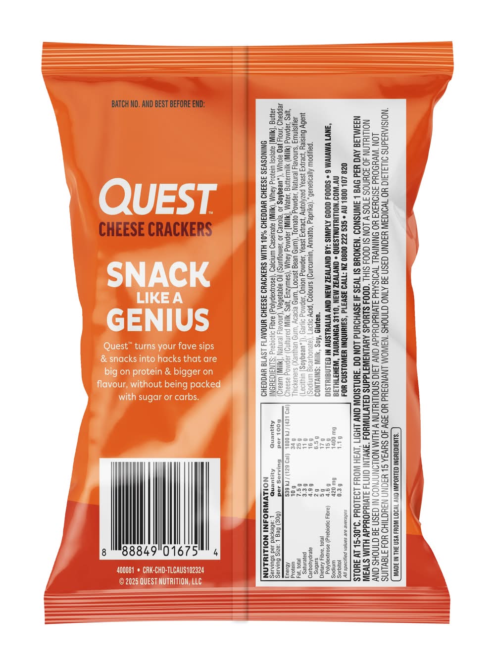 Quest Cheese Crackers Delivery Near Me | Order Online | Uber Eats