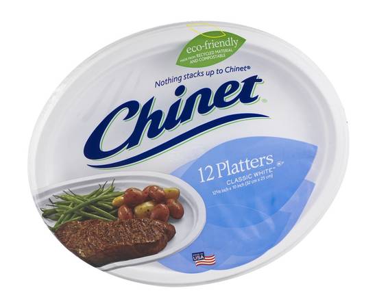 Chinet Classic White Royal Platter (12 ct) | Delivery Near You | Uber Eats