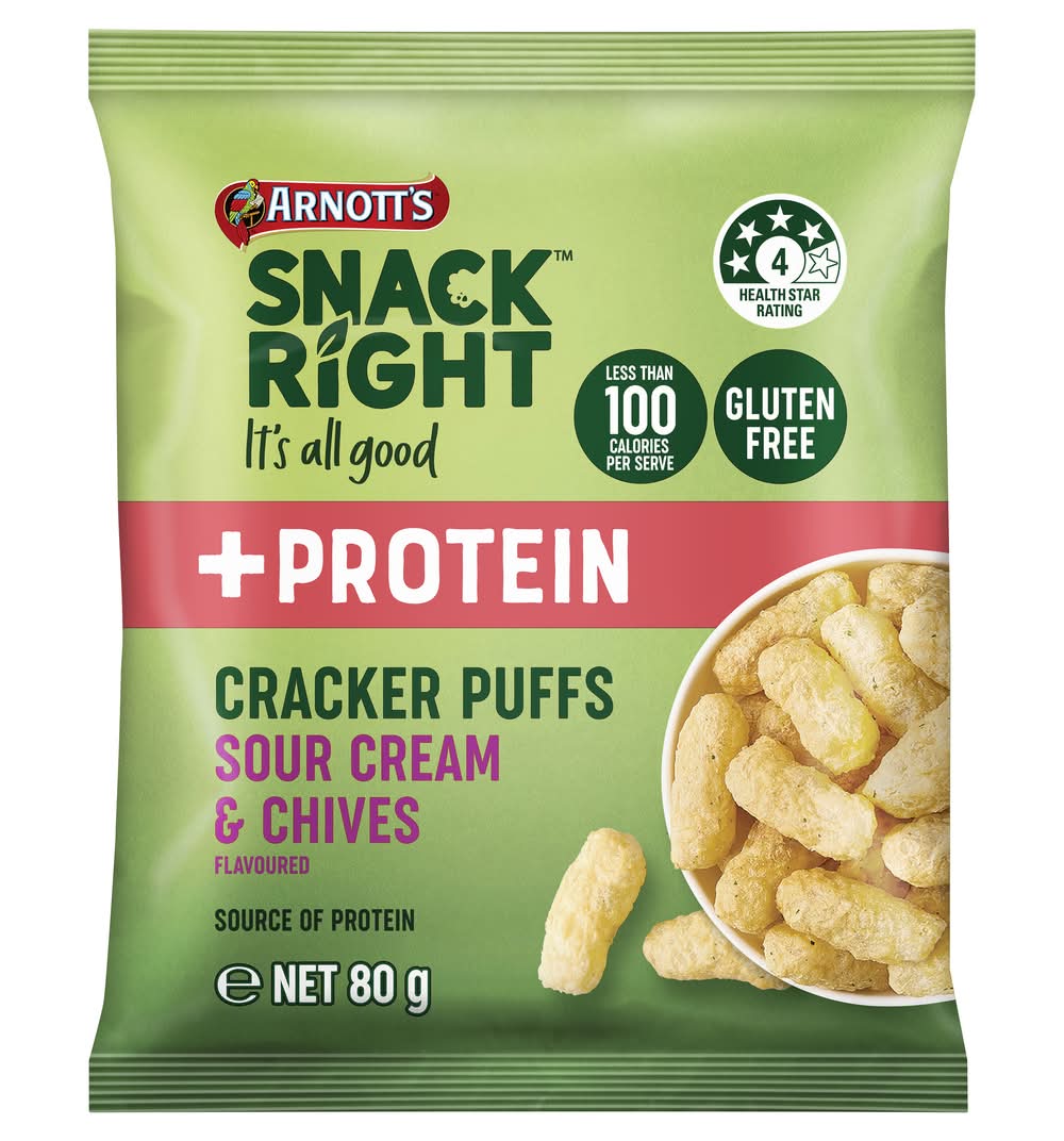 Arnott's Snack Right +Protein Cracker Puffs Delivery Near Me | Order ...