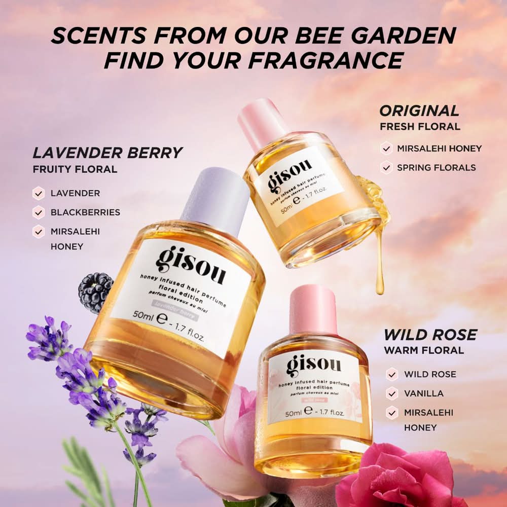 Gisou Mini Wild Rose Honey Infused Hair Perfume 0.5 oz/15ml | Postmates
