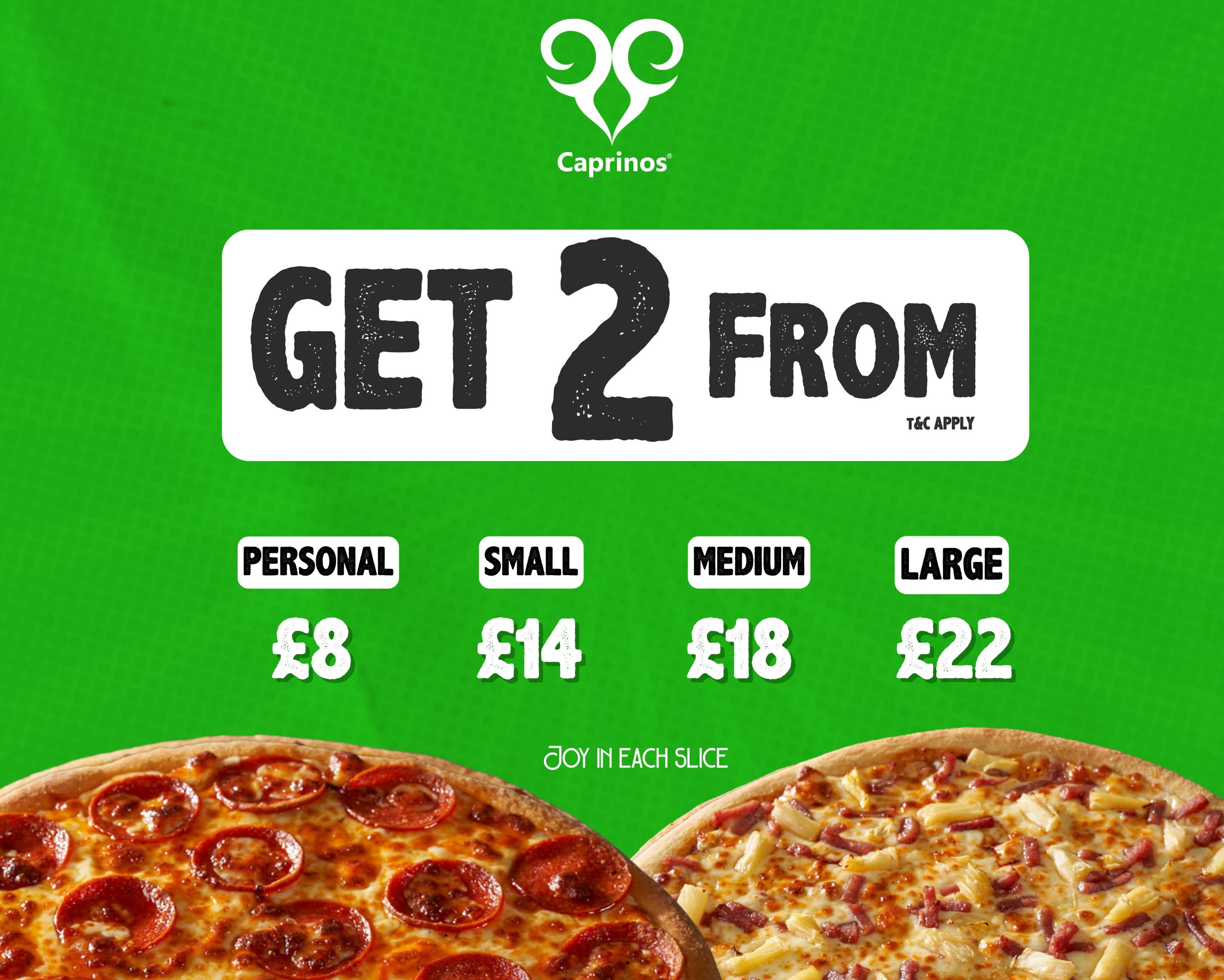 Caprinos Pizza (Eastwood) Menu & Prices - Eastwood Delivery - Order ...