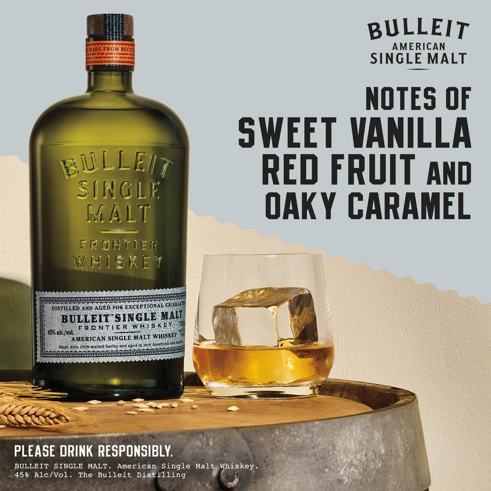 Bulleit American Single Malt Frontier Whiskey - Delivery in Under an ...