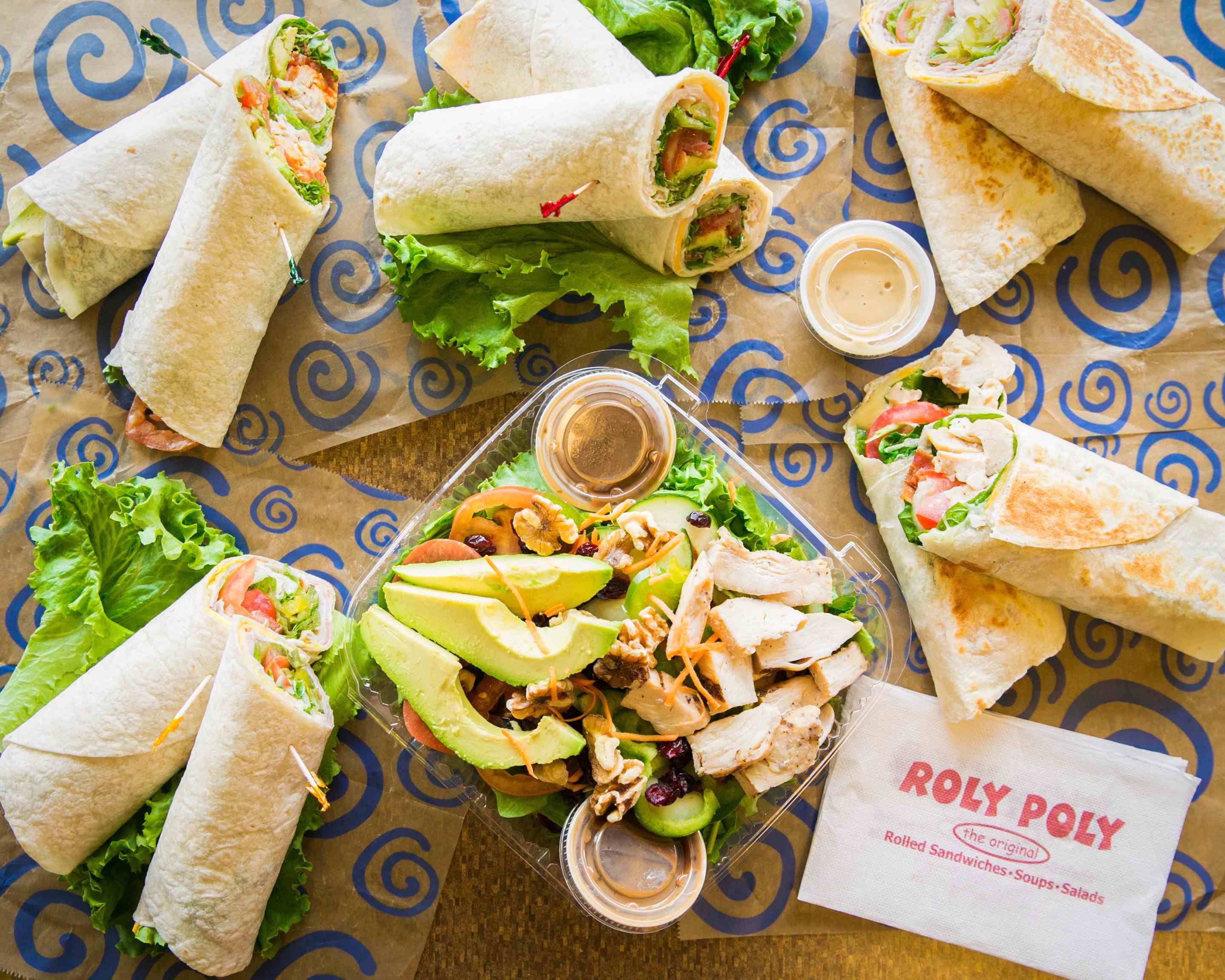 Roly Poly Rolled Sandwiches Menu Dallas • Order Roly Poly Rolled ...