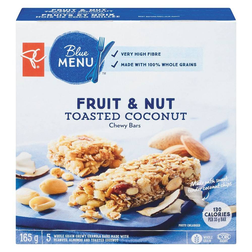 PC BLUE MENU Toasted Coconut Fruit & Nut Chewy Bars Delivery Near Me ...