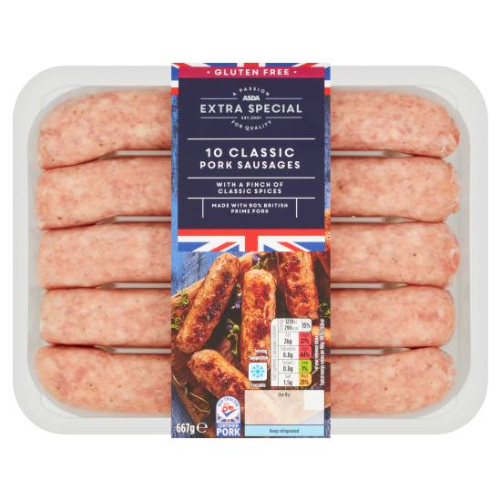 ASDA Extra Special Classic Pork Sausages Delivery Near Me | Order ...
