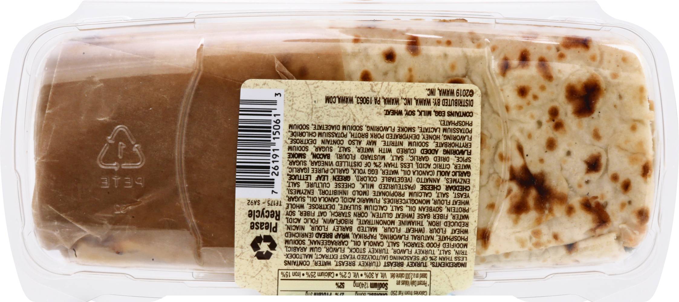 Wawa Turkey & Bacon Wrap (7.5 oz) | Postmates