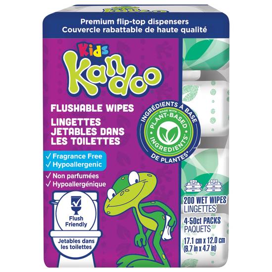 Kandoo Kids Sensitive Fragrance Free Flushable Wipes (4 ct) | Delivery ...