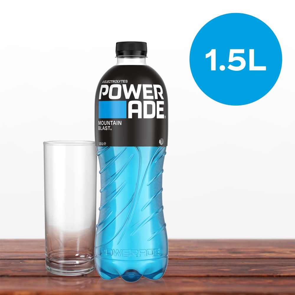 Powerade Isotonic Mountain Blast Sports Drink Flat Cap Delivery Near Me ...
