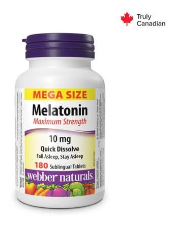 Webber Naturals Melatonin Maximum Strength Quick Dissolve Sublingual ...