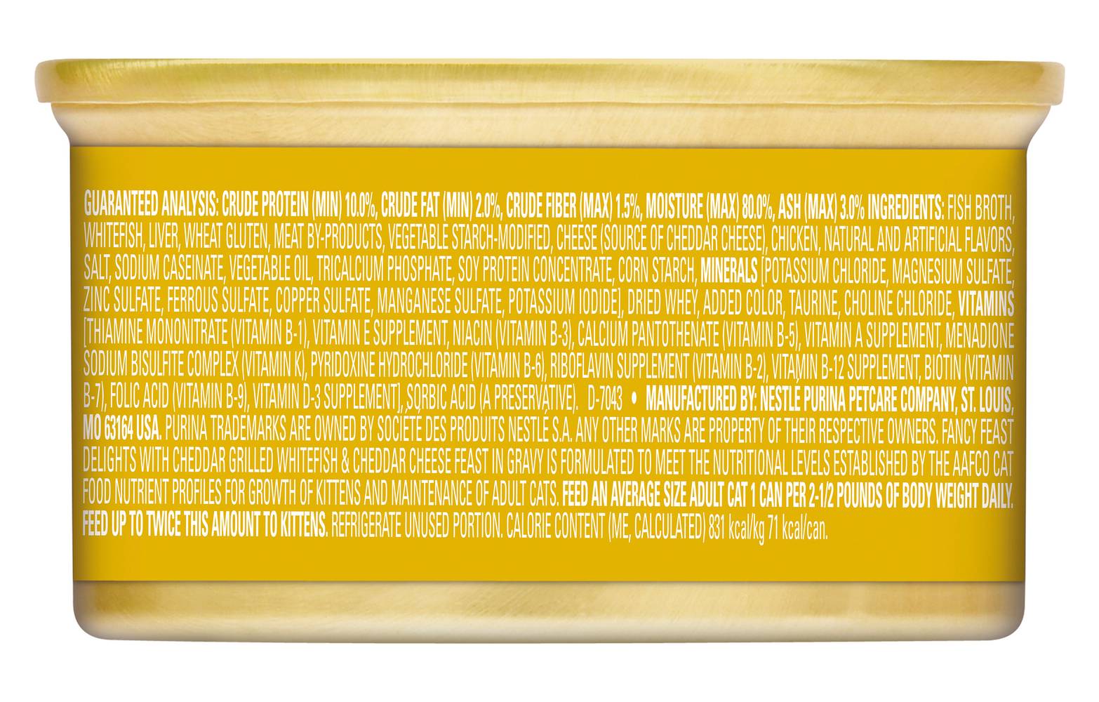Fancy Feast Adult Delights With Cheddar Whitefish & Cheddar Cheese ...