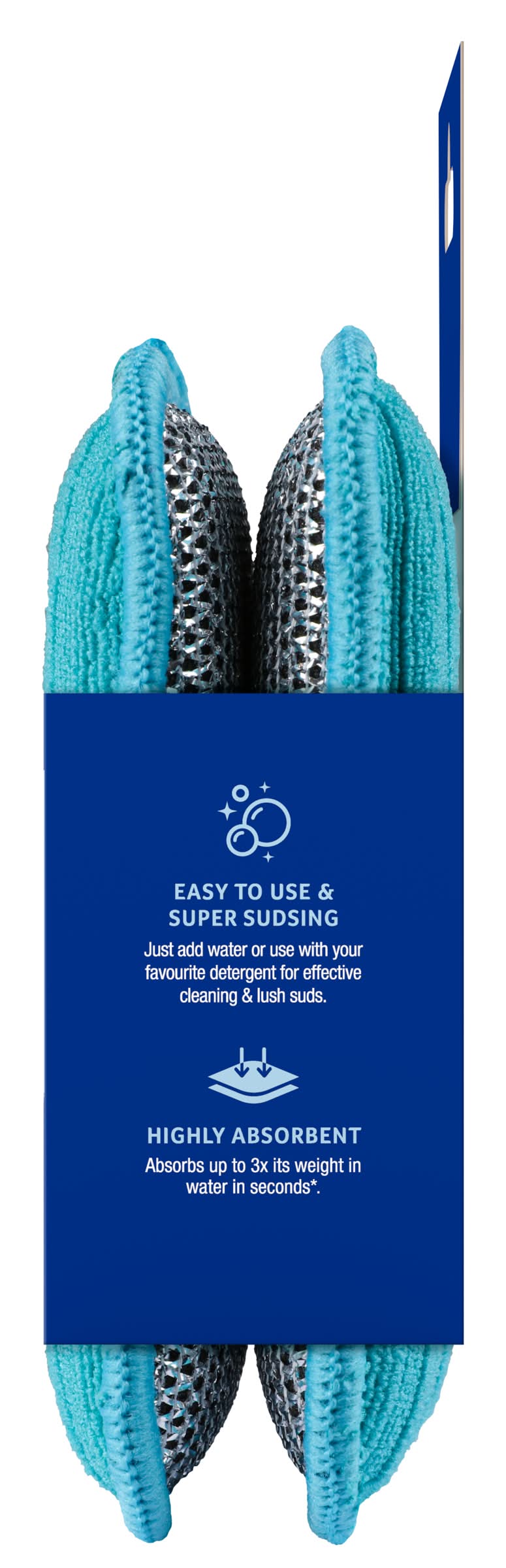 Chux Non-Scratch Microfibre Dual Sided-Scrub & Wipe Sponge Delivery ...