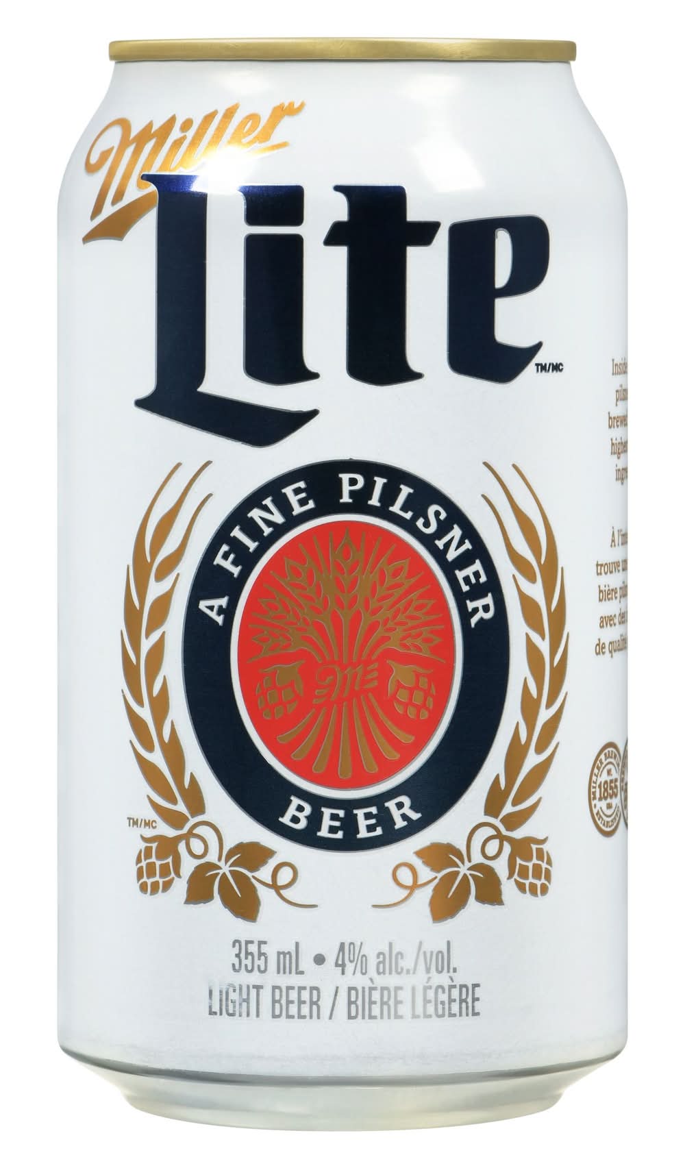 Miller Lite Bière pilsner légère - light pilsner beer Delivery Near Me ...