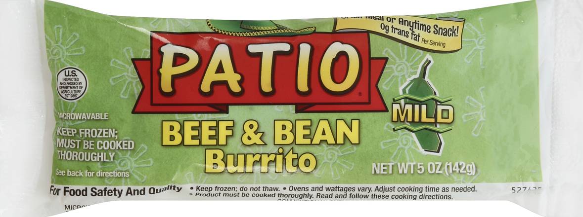 Patio Beef And Bean Burrito