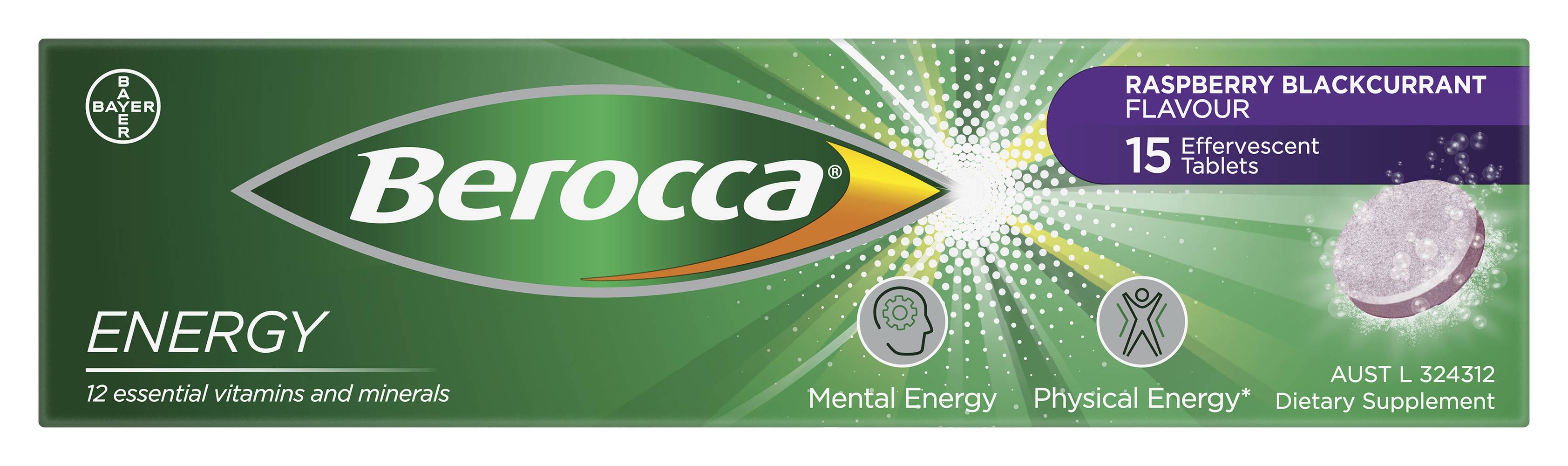 Berocca Vitamin B & C Energy Effervescent Tablets Delivery Near Me ...