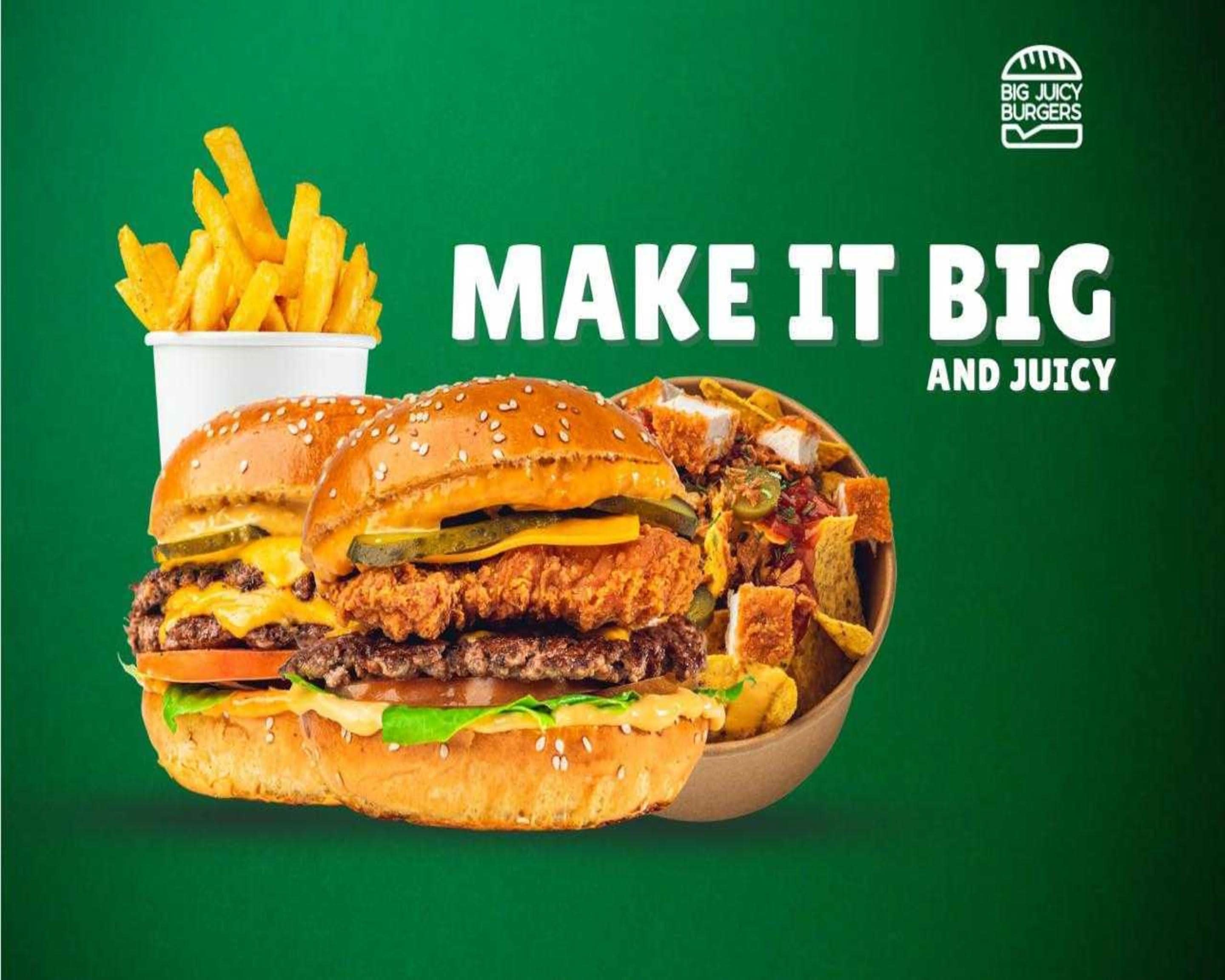 Big Juicy Burgers (St Albans) Menu Deals & Prices - St Albans Delivery ...