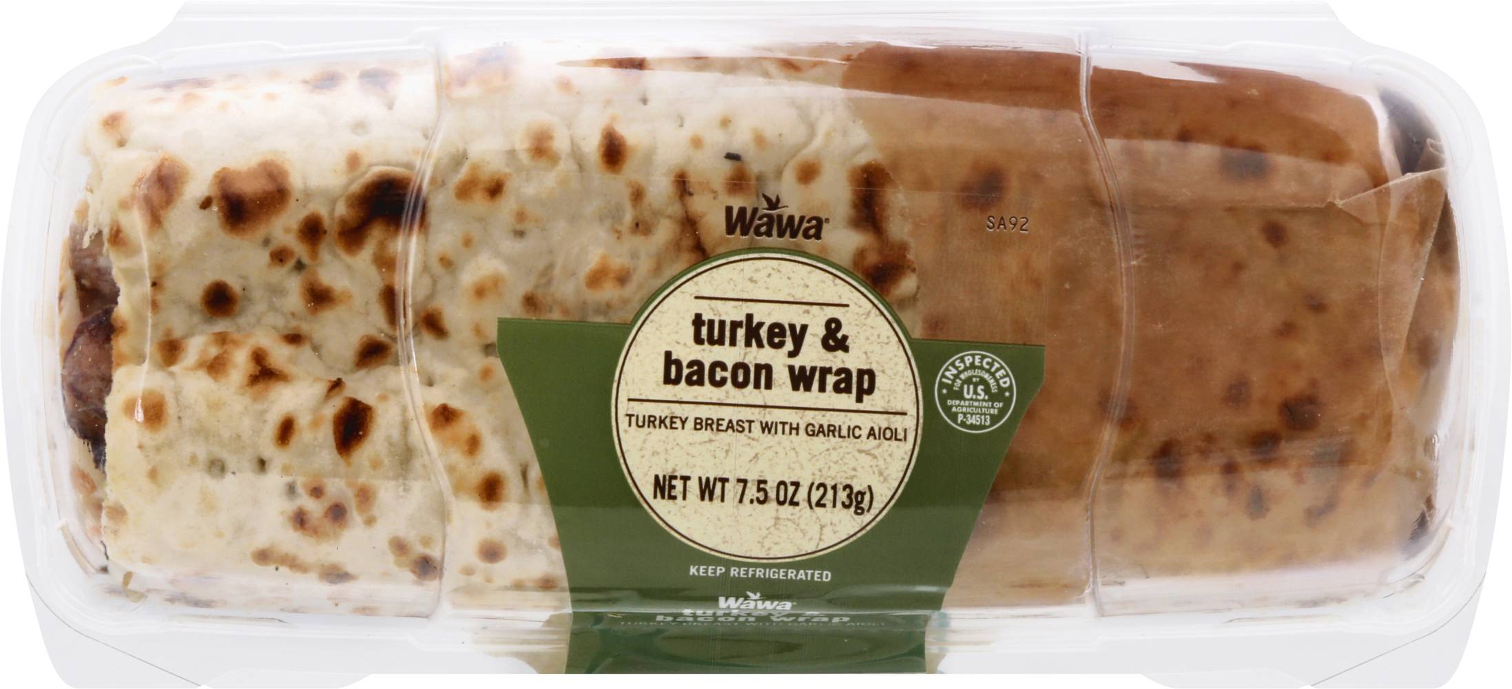 Wawa Turkey & Bacon Wrap (7.5 oz) | Postmates