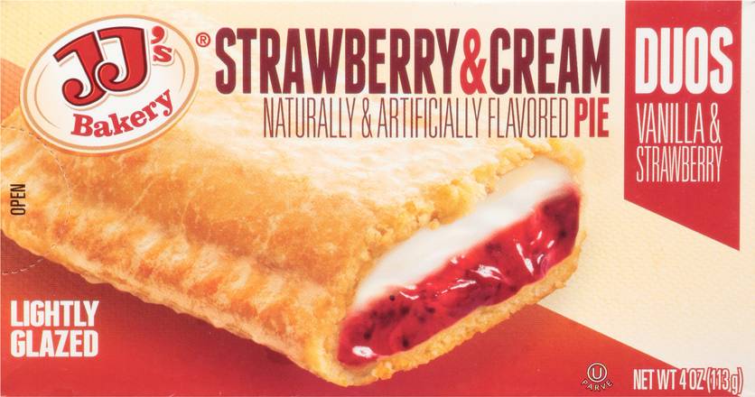 Jj's Bakery Lightly Glazed Strawberry & Cream Pie | Delivery Near You ...