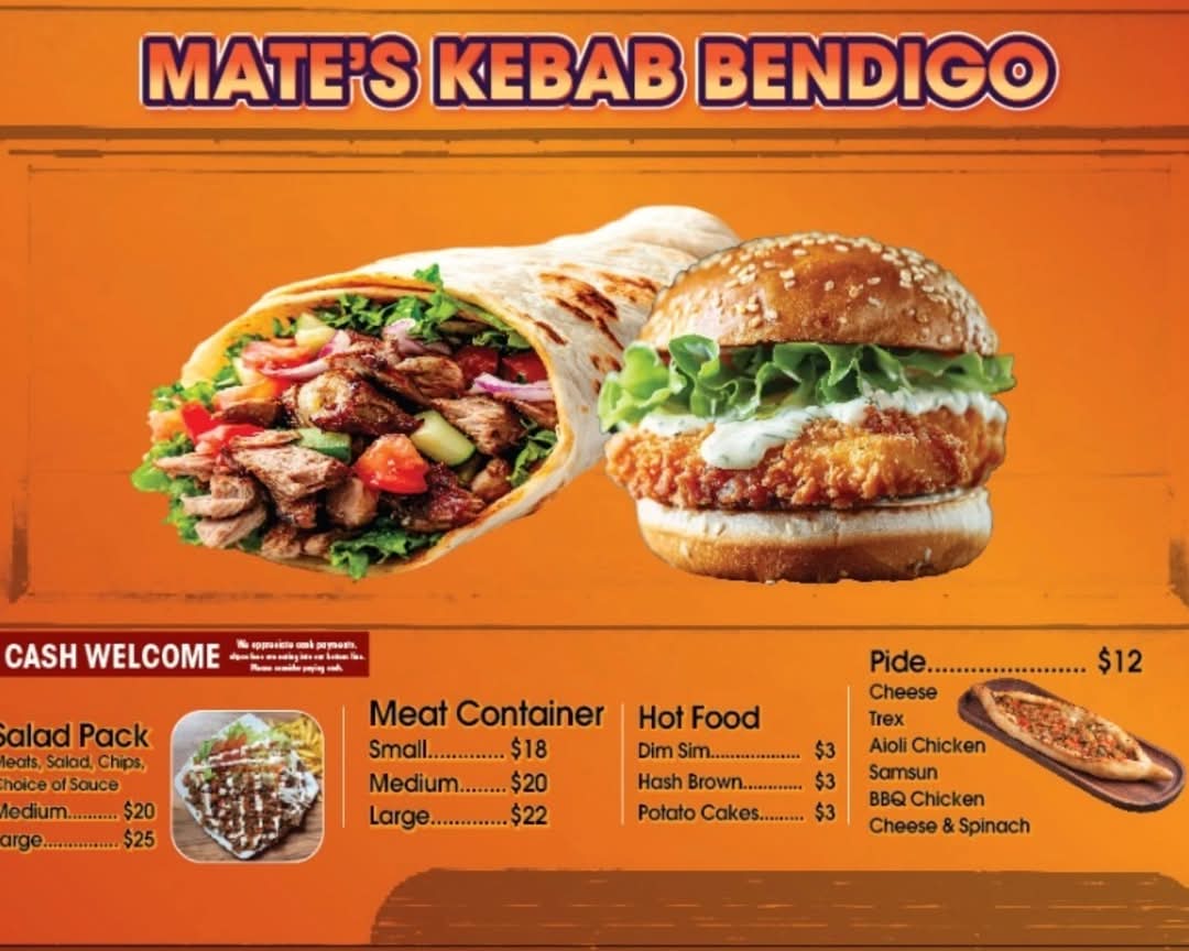 Order Mate's Kebabs | Menu & Prices | Bendigo Delivery | Uber Eats