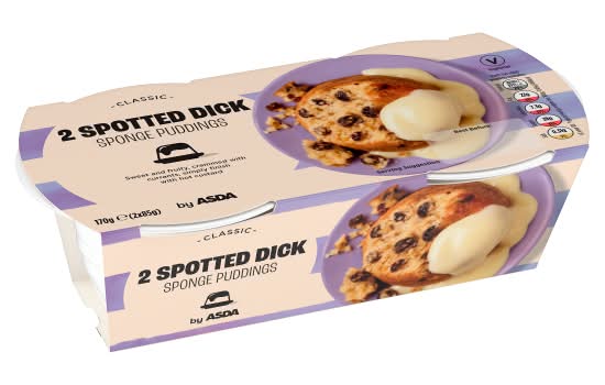Order ASDA Spotted Dick Sponge Puddings - Delivery Near me | Uber Eats