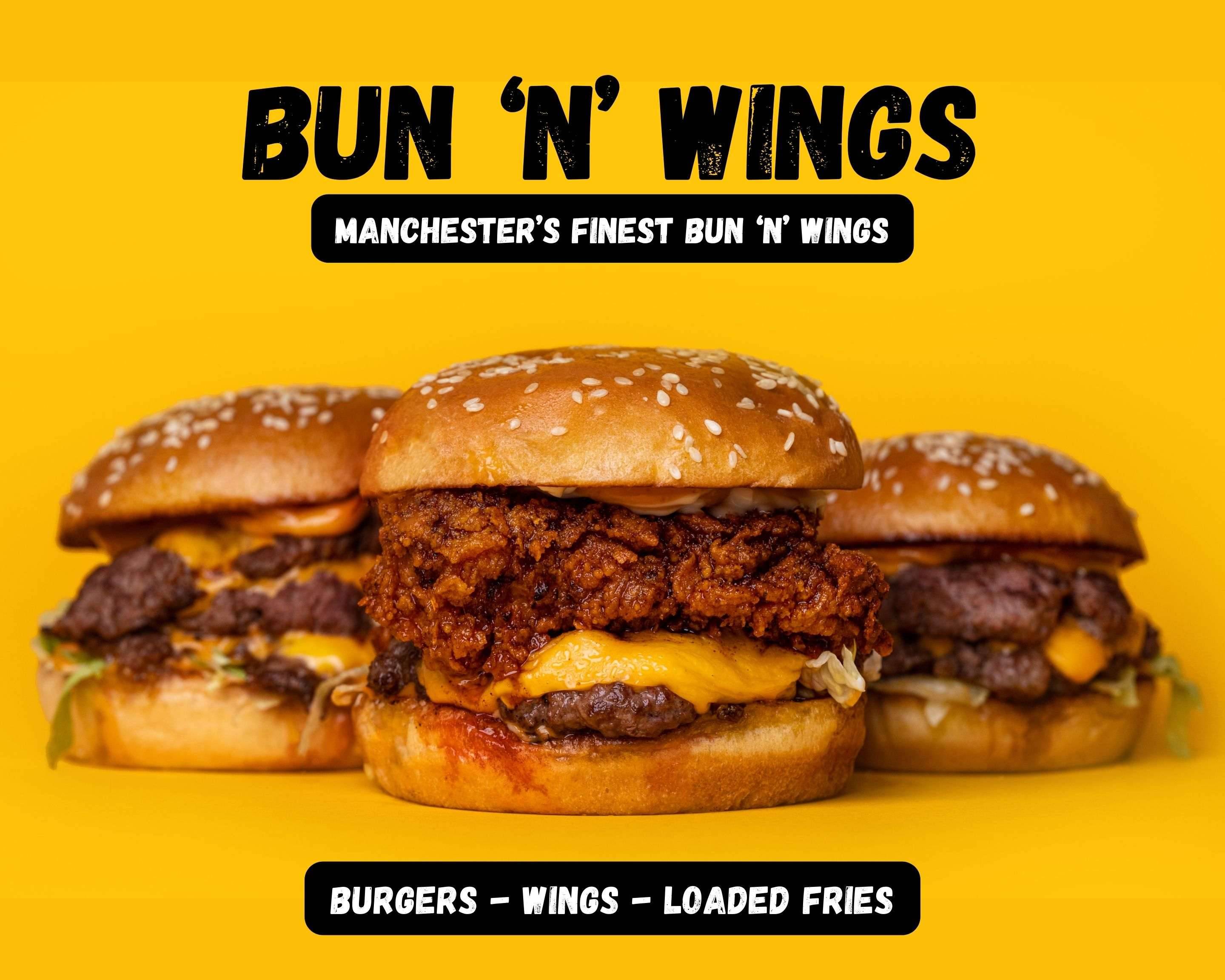 Order Bun 'N' Wings Menu Delivery and Takeaway in Manchester | Menu ...