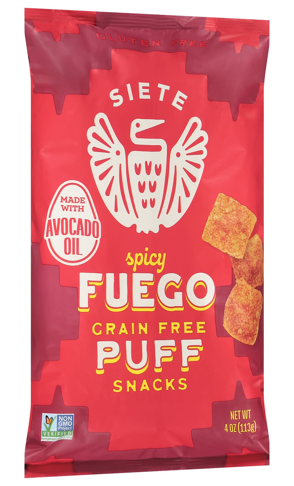 Siete Foods Spicy Fuego Puff Snacks Made With Avocado Oil (4 oz ...
