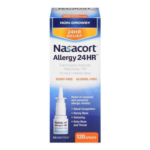 Nasacort 120 vaporisation (1 un) - allergy 24 hr nasal spray 55 mcg (16 ...