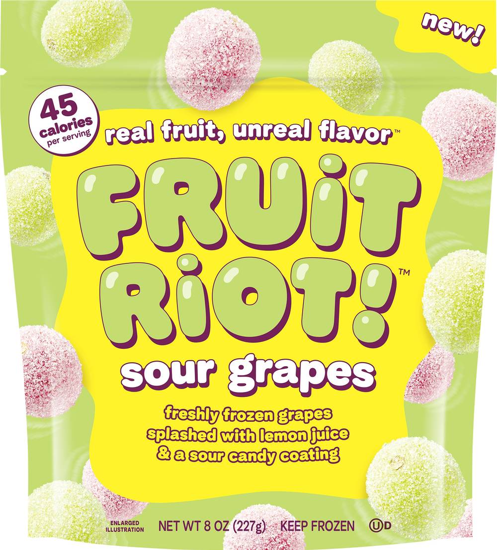 Fruit Riot! Frozen Sour Candy Grapes - Delivery in Under an Hour ...
