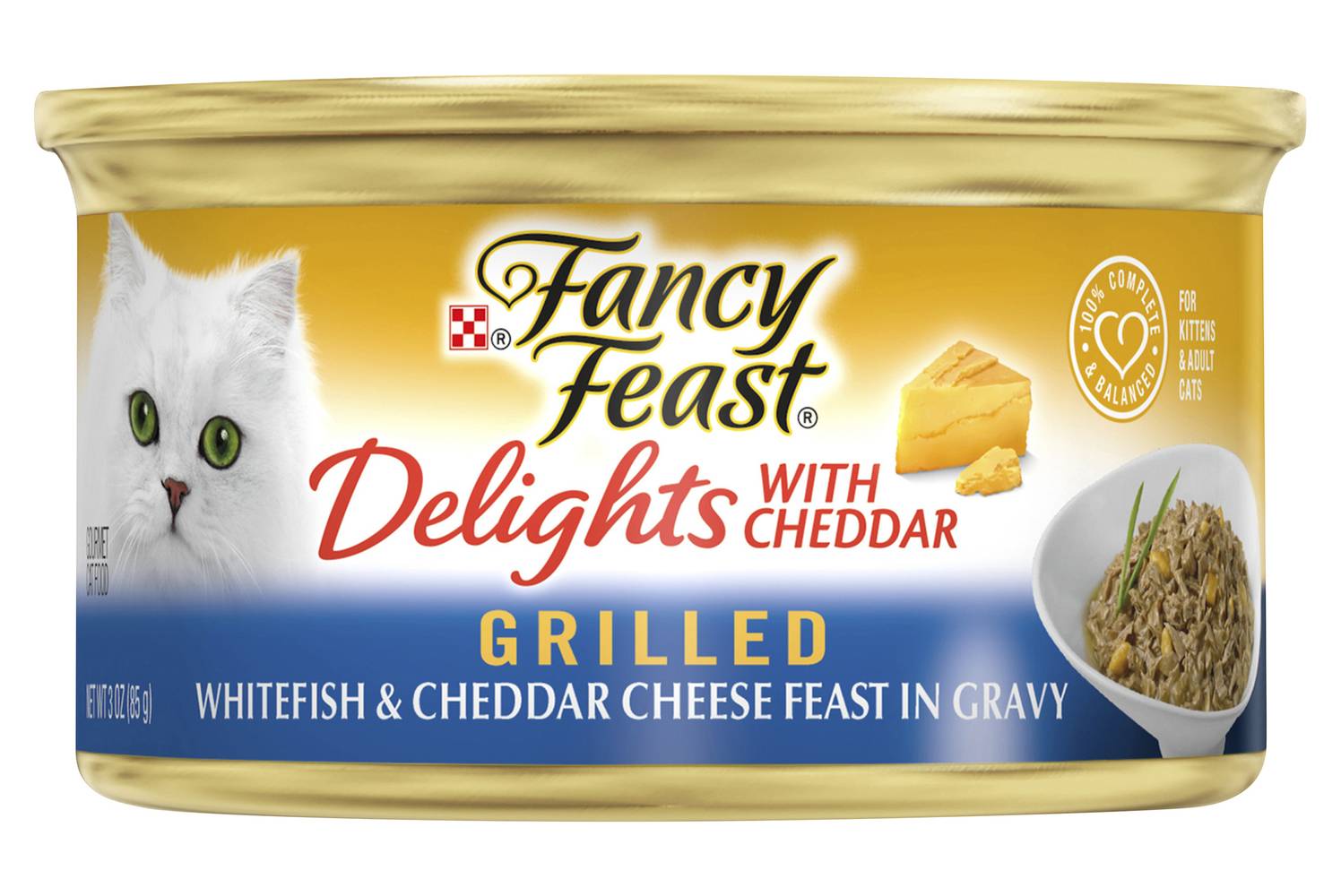 Fancy Feast Adult Delights With Cheddar Whitefish & Cheddar Cheese ...