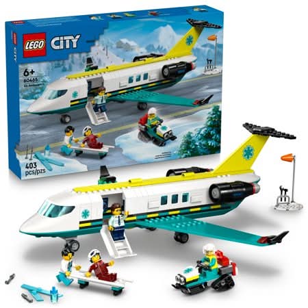 LEGO City Emergency Air Ambulance Airplane Building Toy For Kids 6 ...