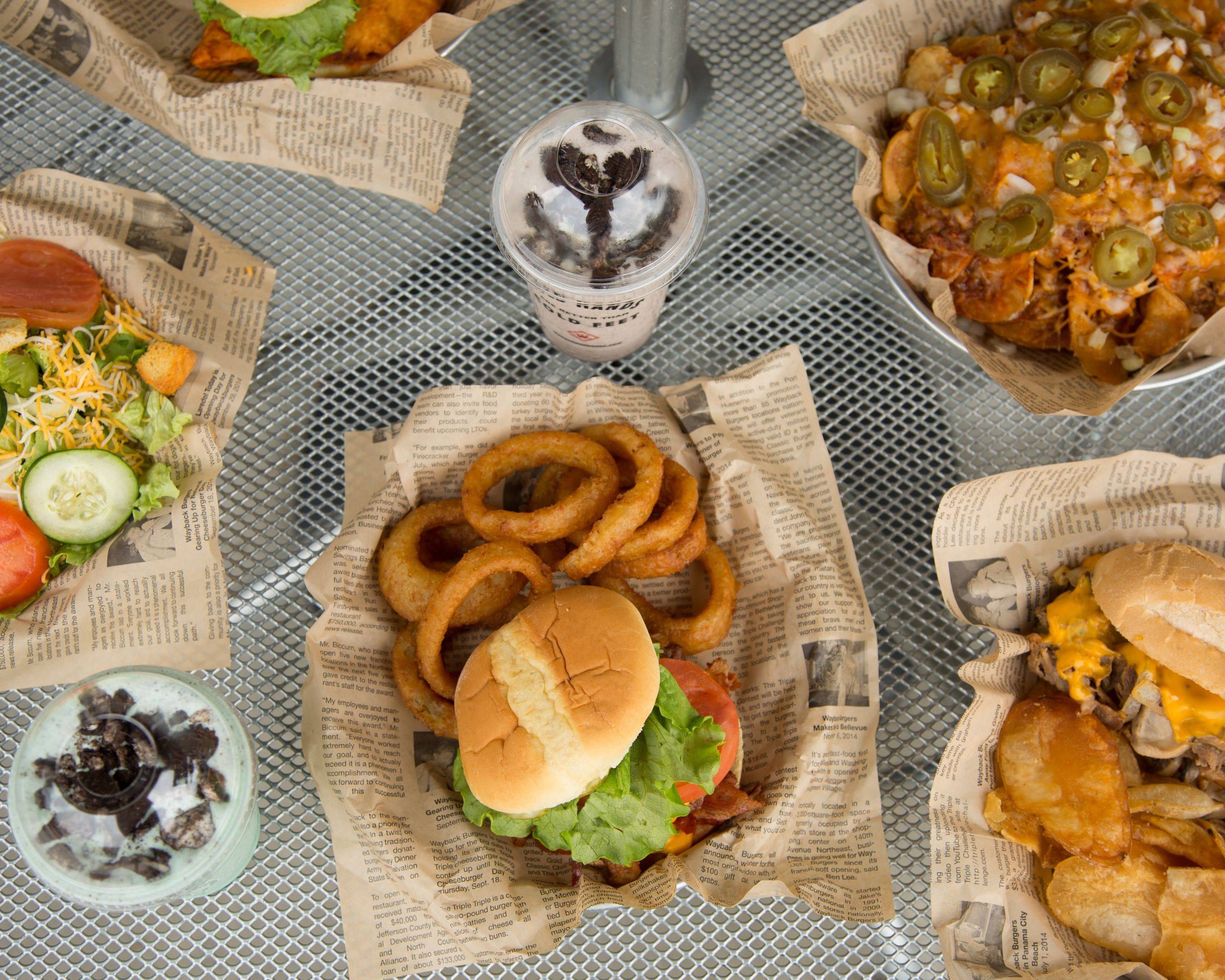 Order Wayback Burgers (32 Shelter Cove Lane Suite 150) Menu Delivery in ...