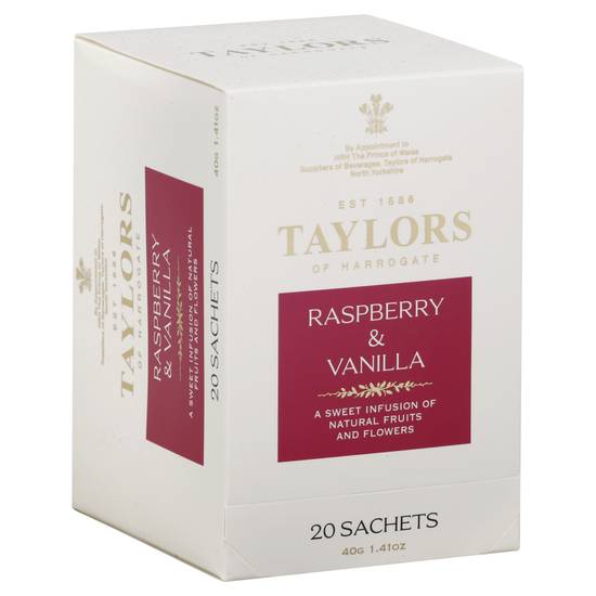 Taylors Of Harrogate Tea Sachets (1.41 oz) (raspberry-vanilla ...