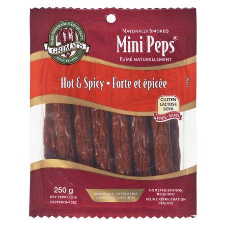Grimm's Hot & Spicy Dry Mini Pepperoni Sticks (250 g) | Delivery Near ...