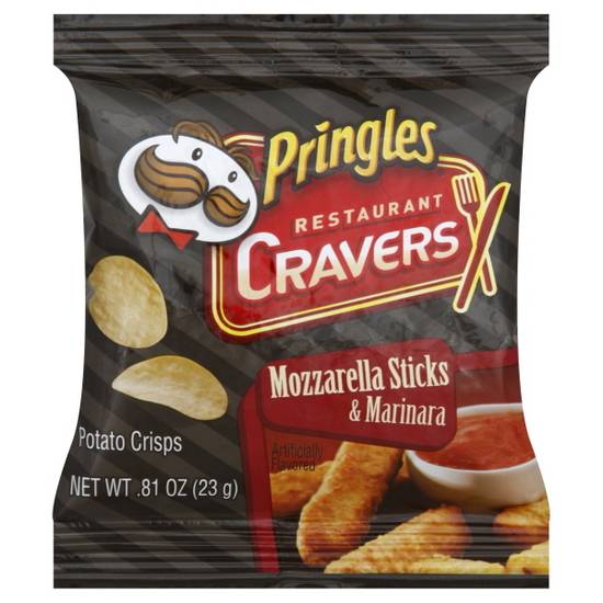 Pringles Restaurant Cravers Potato Crisps (mozzarella sticks & marinara ...