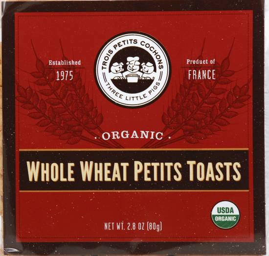 Three Little Pigs Organic Whole Wheat Petits Toasts | Delivery Near You ...