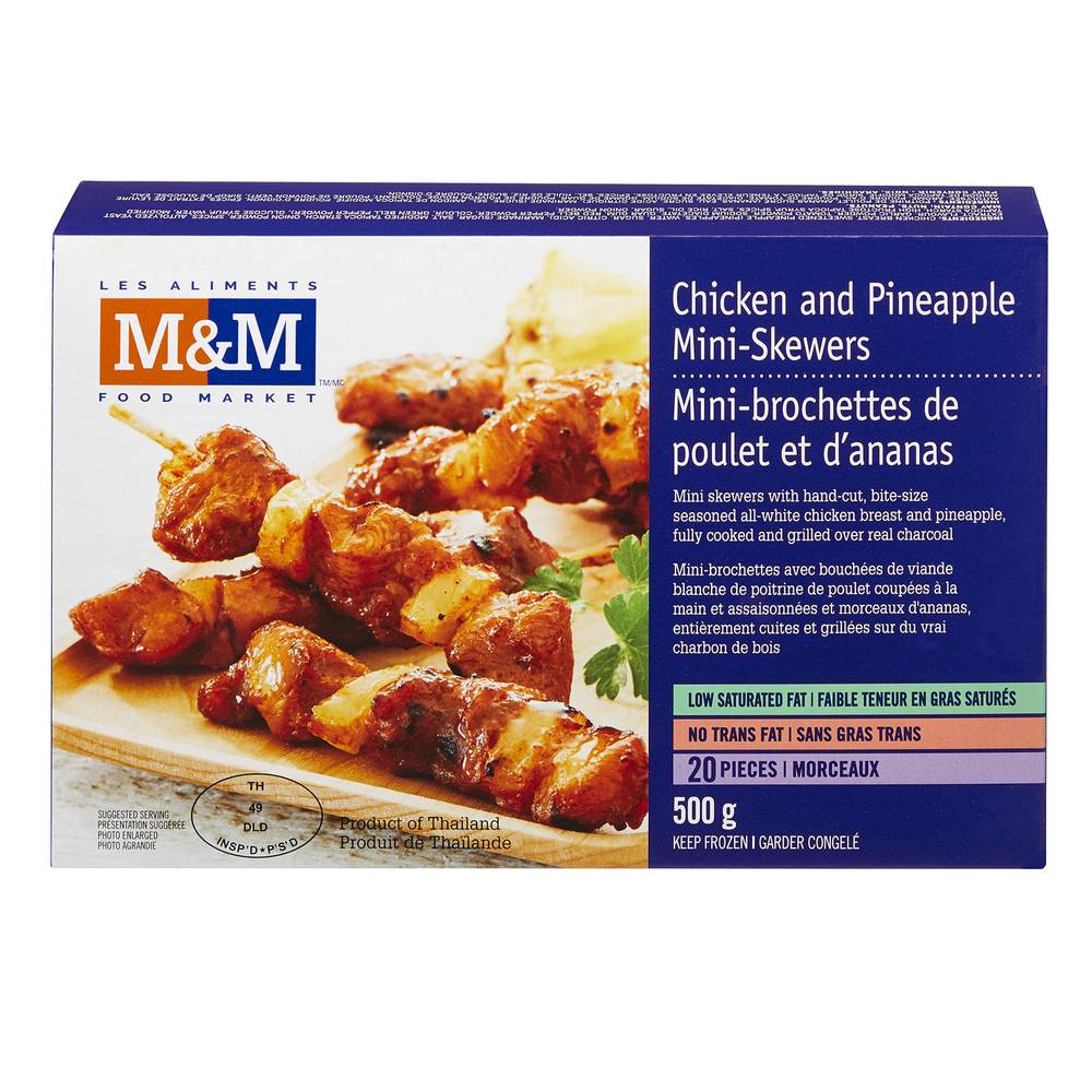 M&M Food Market Mini-brochettes de poulet et d’ananas Delivery Near Me ...