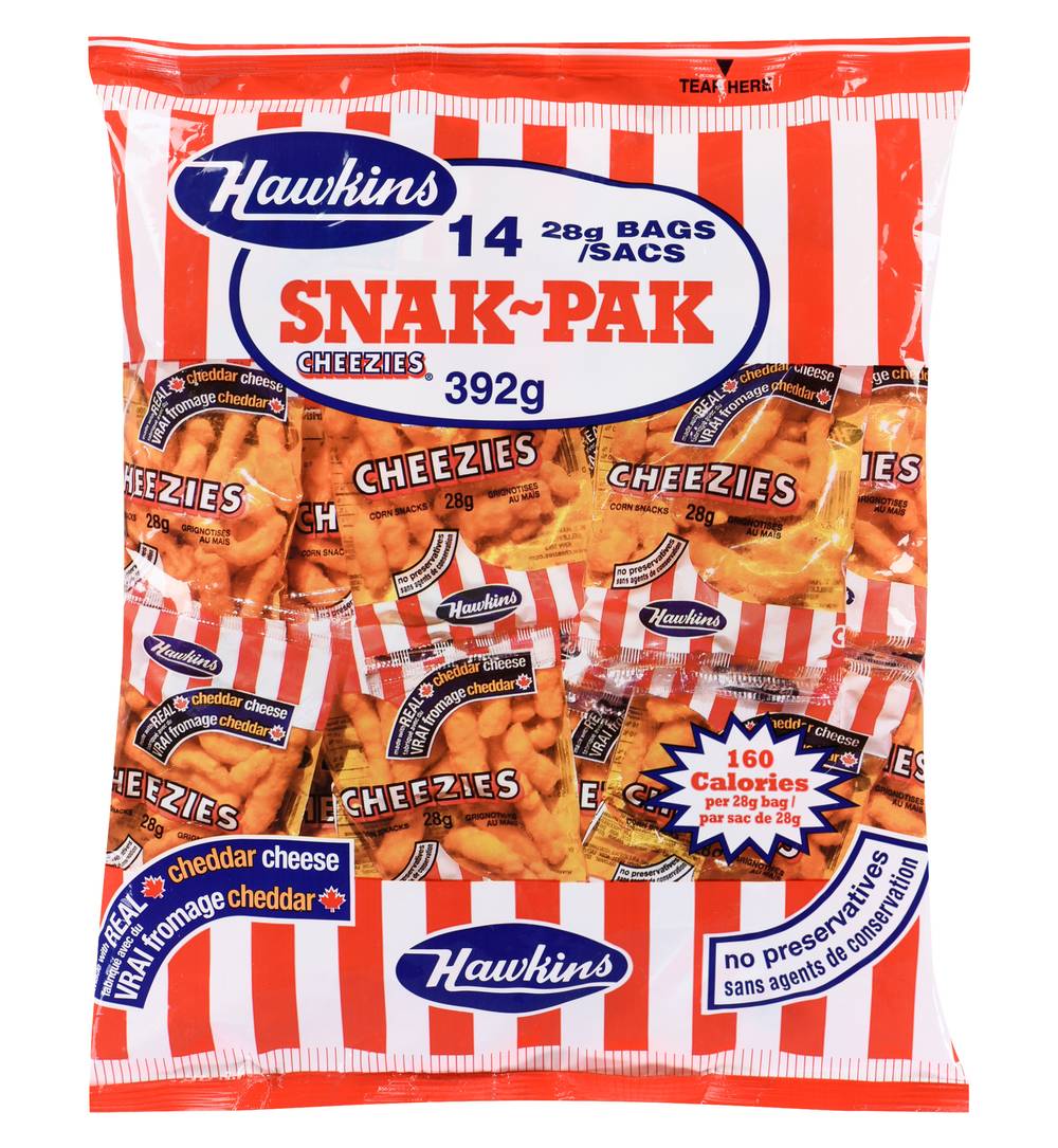 Cheezies Pack de collations au fromage cheddar - cheddar cheese snack ...