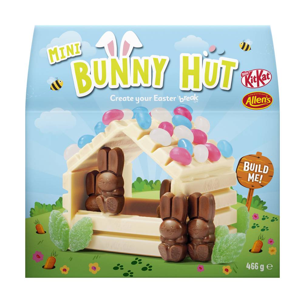 KitKat & Allen's Easter Mini Bunny Hut Chocolate & Lolly Kit Delivery ...