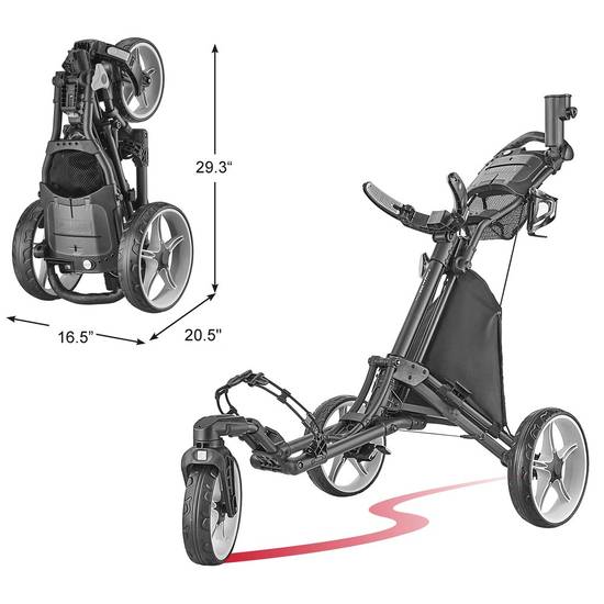 Caddytek 3 Wheel Golf Cart With Swivel Front Wheel (1 unit) | Delivery ...